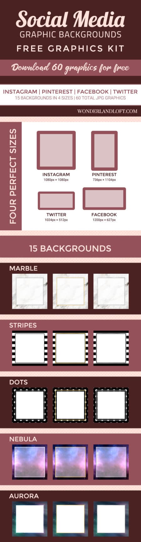 Download these 60 free social media graphics now – Wonderland Loft