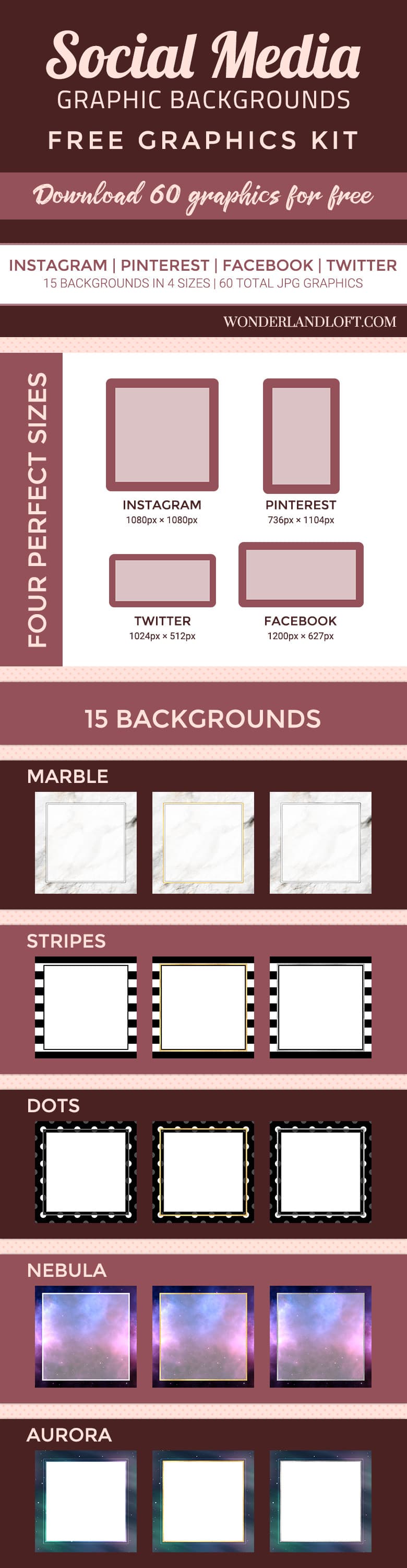 Download these 60 free social media graphics now – Wonderland Loft